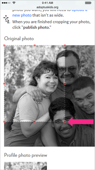 How to upload a profile photo